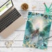 Rice Paper Celestial Cerulean Guardian Angel Teal Turquoise Heaven Blue ...