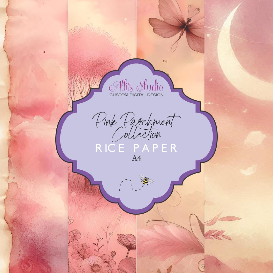 Rice Paper Pink Parchment Watercolor Dreamy Soft Pink Antique A4 - Etsy