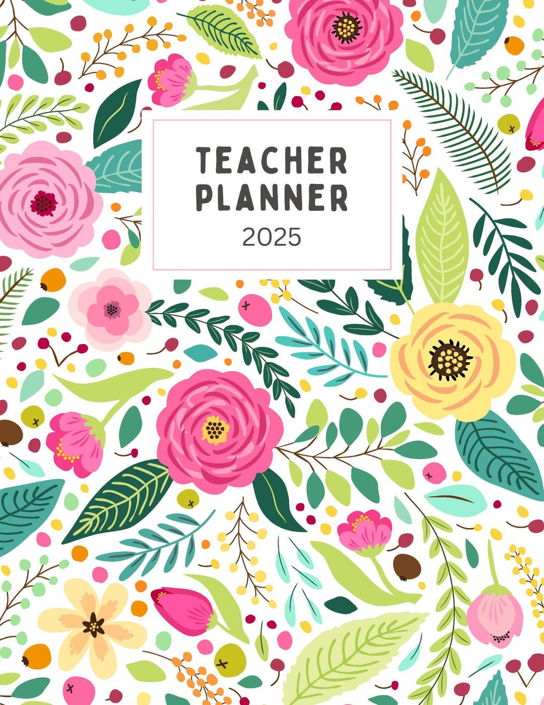 Teachers Lesson Planner Digital Download (39pages) - Etsy