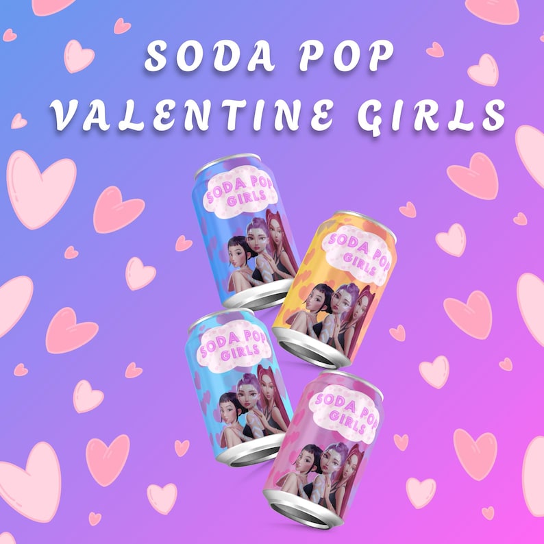 Huntrix Demon Huntress DIY Soda Valentine Labels: 4 Fierce K-pop Style ...