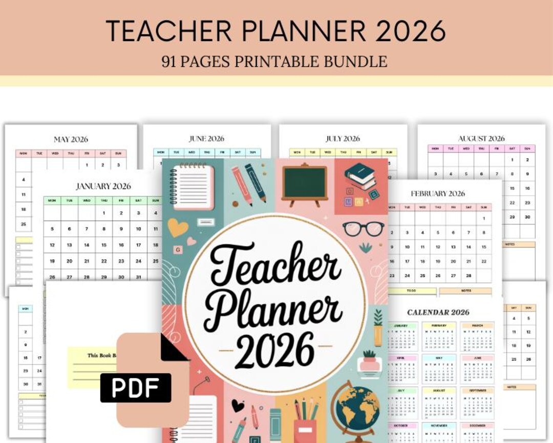 Teacher Planner 2026 - Teacher Organizer - Progress Tracker - Teacher ...