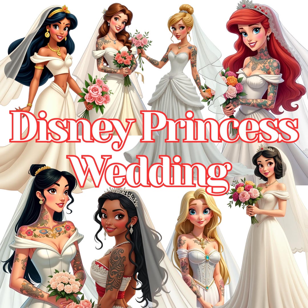 Princess Wedding Clip Art Bundle (164 Png) - Etsy