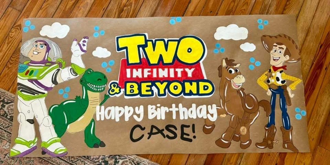 Custom Two Infinity & Beyond Birthday Banner - Etsy
