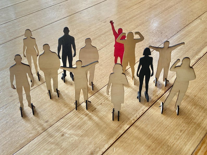Laser Cut Human Figure Set | 3mm Plywood, 10 Poses With Stands (SVG ...
