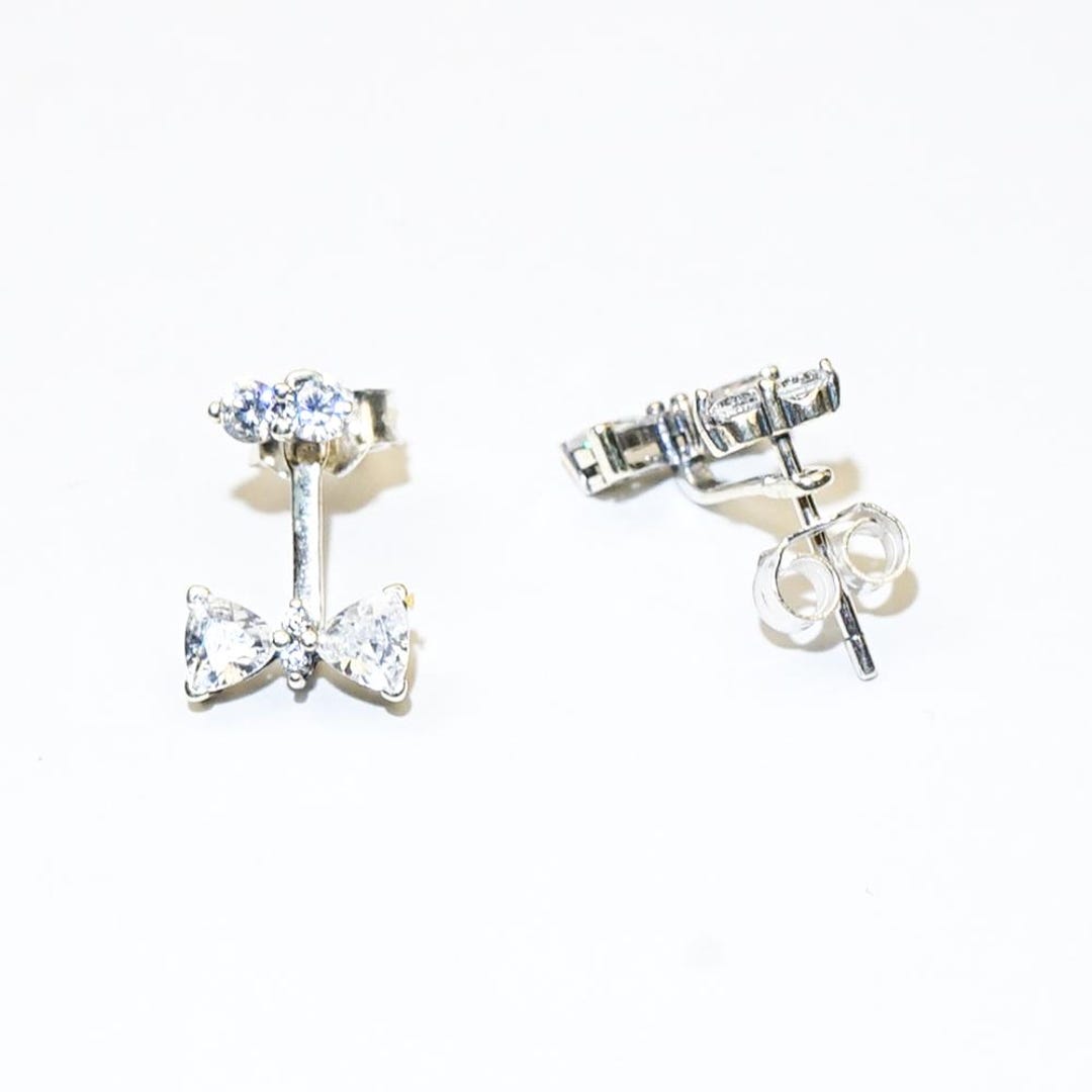 Pandora Sparkling Bow Drop Earrings - Etsy