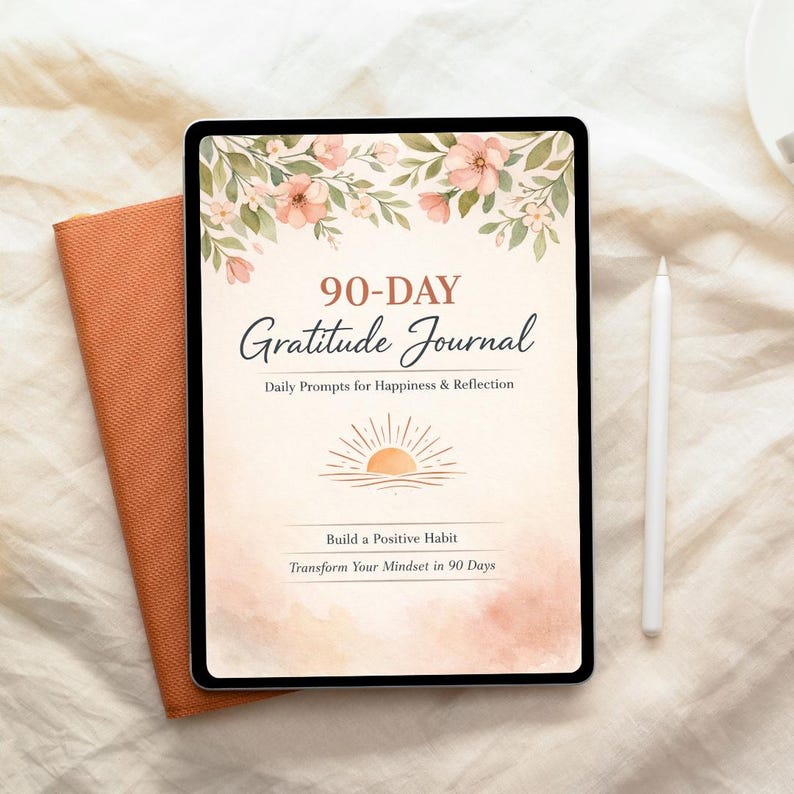 Buy 90 Day Gratitude Journal Printable PDF | Daily Weekly Monthly ...