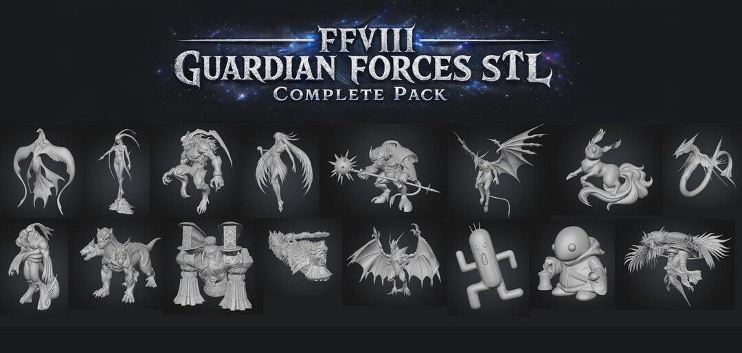 FFVIII Guardian Forces STL Complete Pack - Etsy