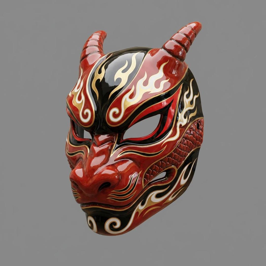 Inferno Dragon Mask Ready to 3D Print STL - Etsy
