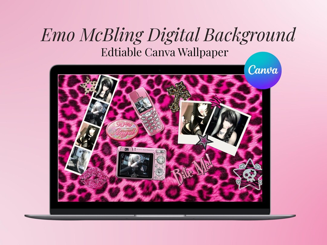 Emo Mcbling Wallpaper | Y2K Emo Digital Background - Etsy