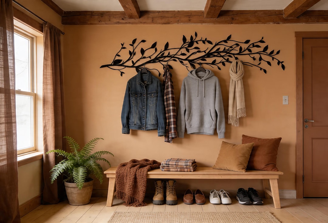Extra Large Coat Rack Wall Mount Modern Organizer Minimalist Hat Rack ...