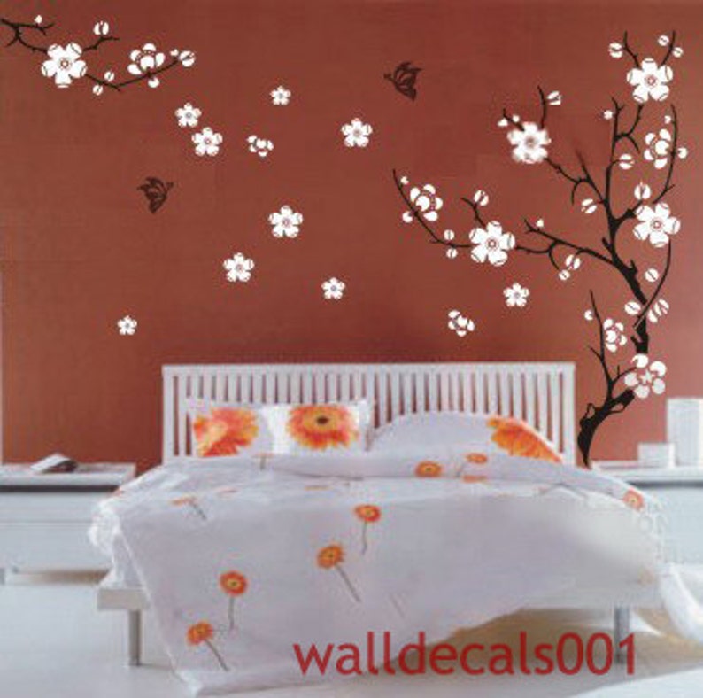 Cherry Blossom Removable Vinyl Decals Wall Stickers Etsy