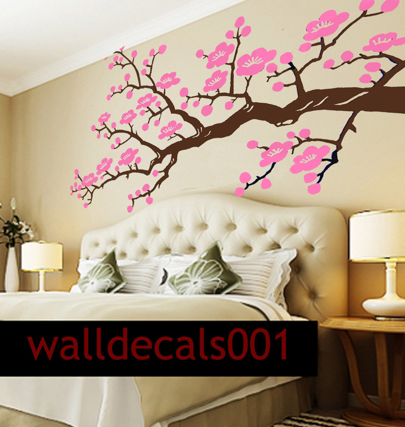 Cherry Blossom Vinyl Wall Decal Wall Sticker Flower Decal Tree Etsy