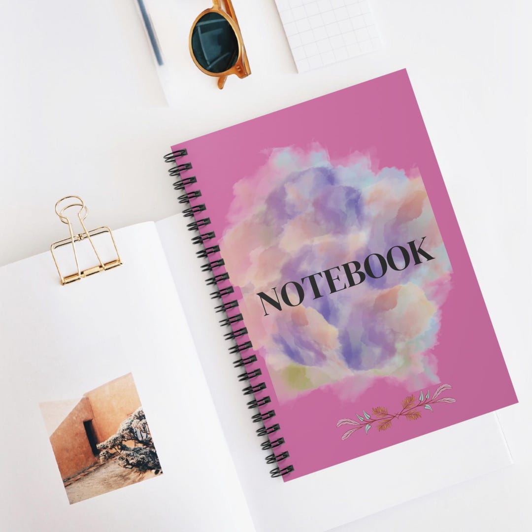 Pastel Watercolor Cloud NOTEBOOK Spiral | Ruled Line - Etsy