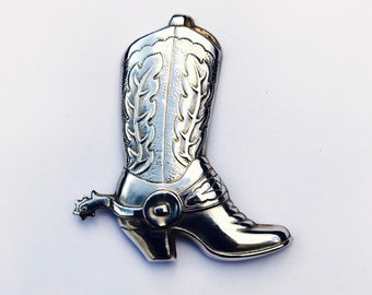 Cowboy Boot Brooch - Etsy