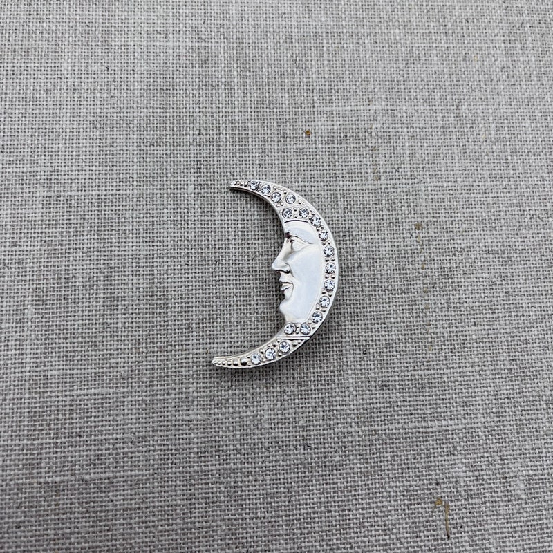 Moon Brooch - Etsy