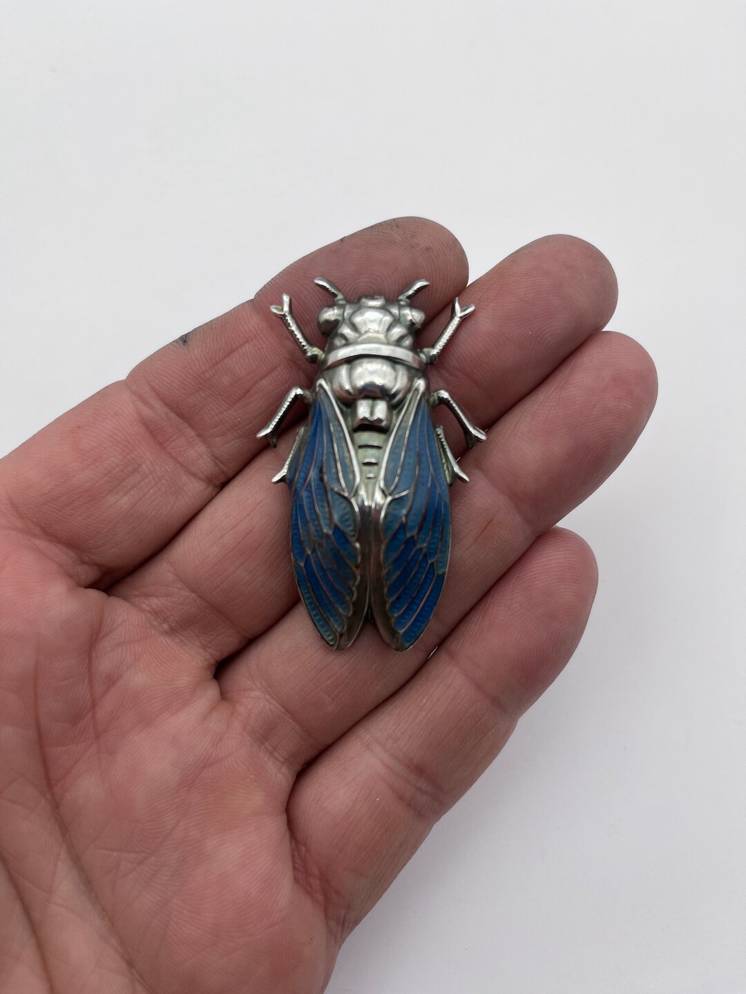 Cicada Brooch With Fired Glass Enamel - Etsy