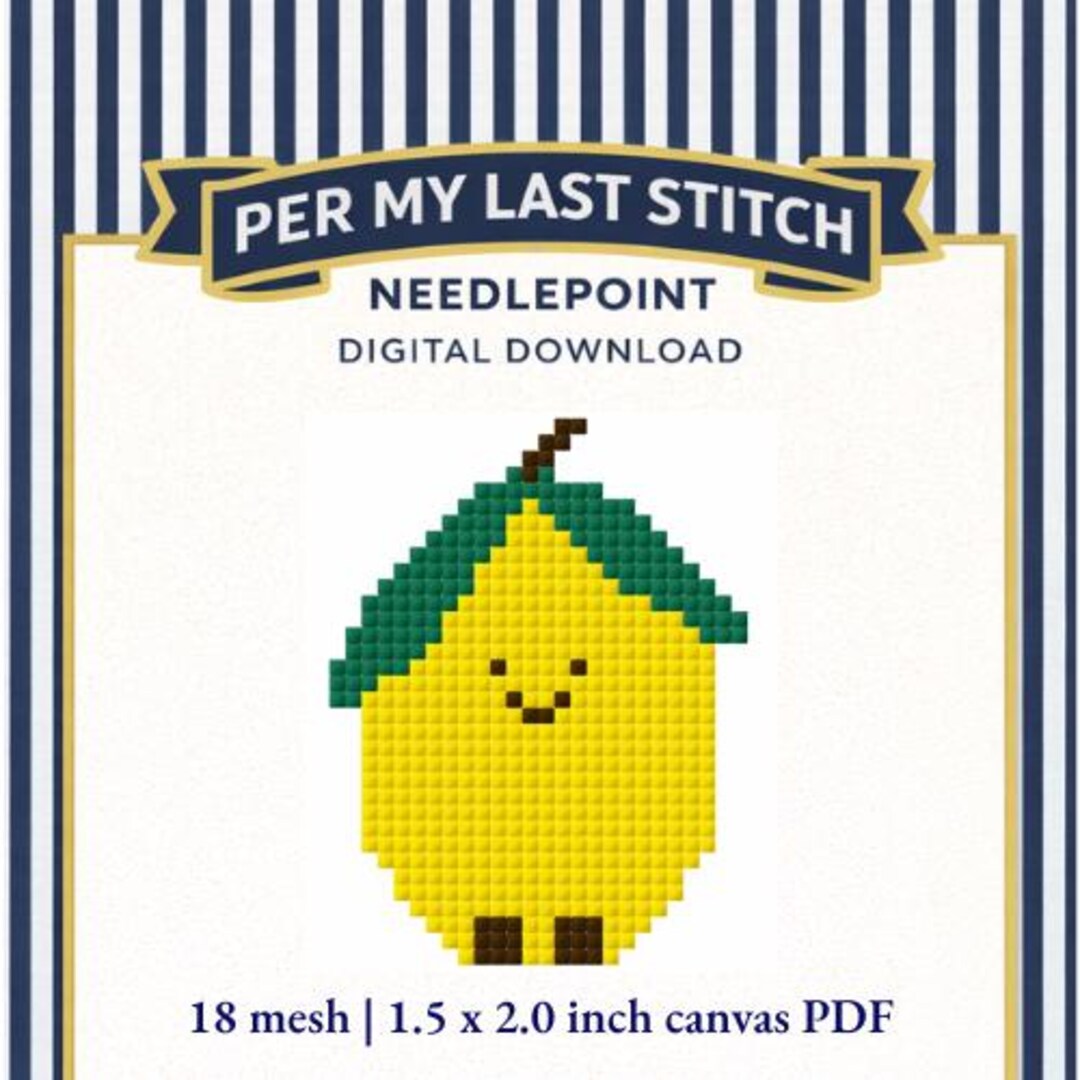 Lemon Plushie Needlepoint Pattern | Digital Download Canvas - Etsy