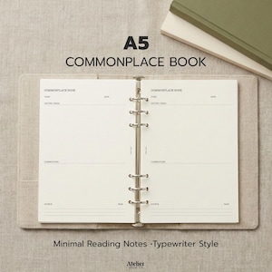 Commonplace Book Template Printable - Etsy