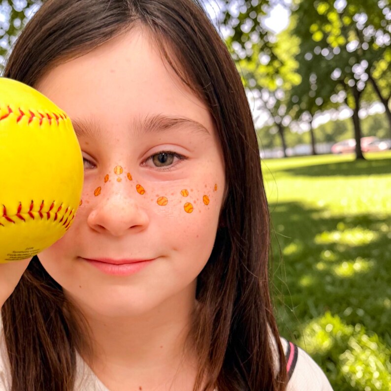 Softball Freckles (pack of 6) Temporary Tattoos – Game Day Team Spirit ...