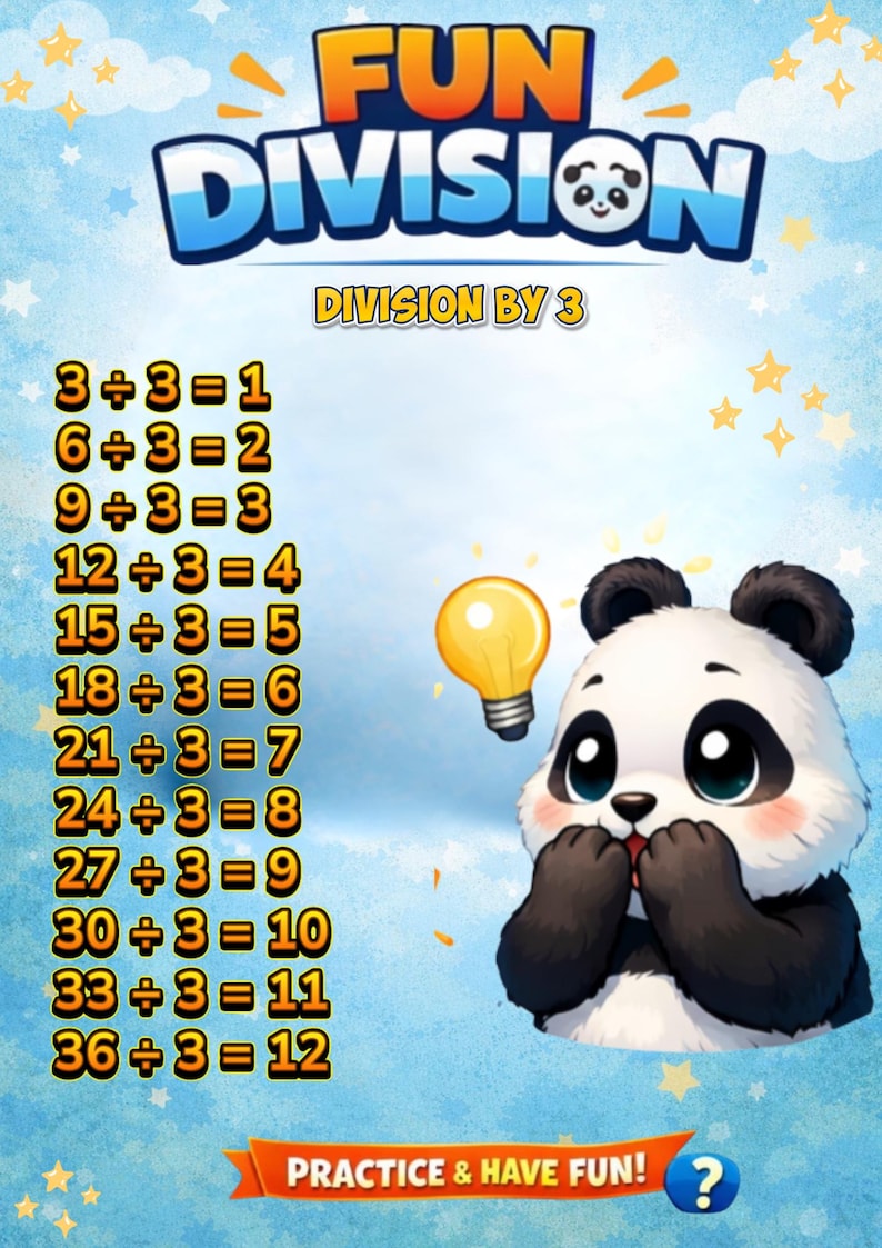 Division Worksheets for Kids – Printable Math Worksheets PDF A4 - Etsy