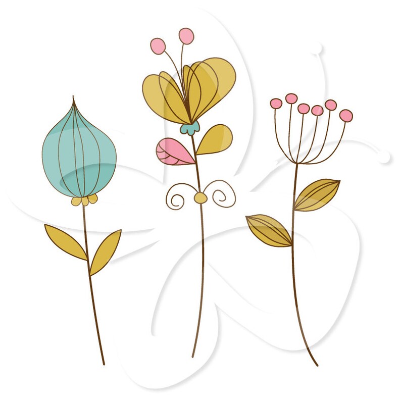 Spring is Here Digital Clip Art Clipart Set Personal and Commercial Use ...