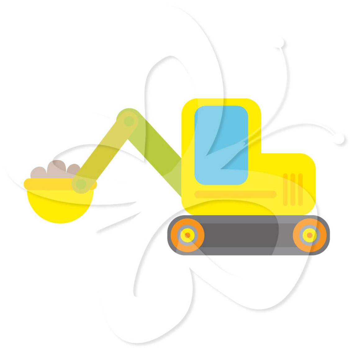 Construction Vehicles Clip Art Clipart Set Personal and - Etsy