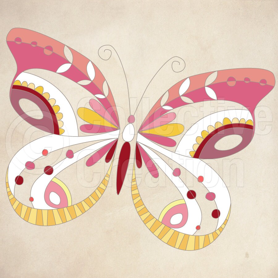 Butterfly and Dragonfly Digital Clip Art Set Commerical and - Etsy