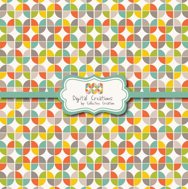 Gotcha Geometric Digital Paper Background Set Commercial and Personal ...