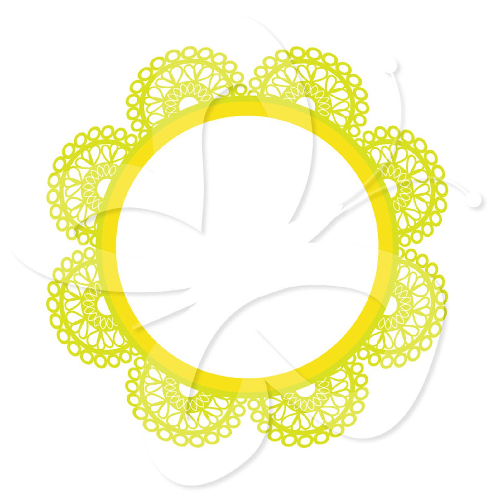 Neon Doily Frames Digital Clip Art Clipart Set Personal and - Etsy