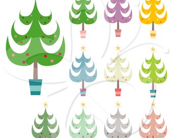 Christmas Tree Clip Art for Personal and Commercial Use INSTANT ...