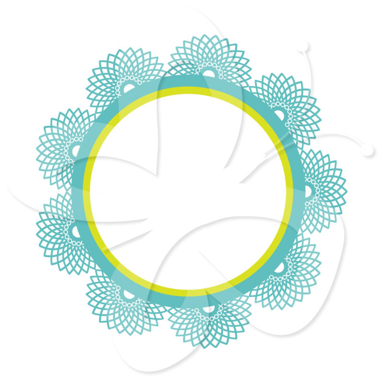 Neon Doily Frames Digital Clip Art Clipart Set Personal and - Etsy