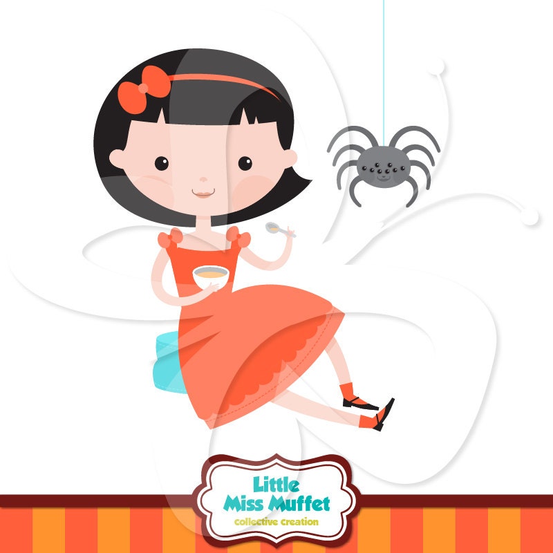 Little Miss Muffet Clipart