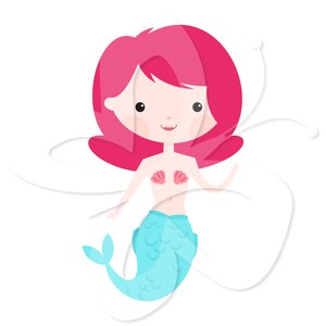 Little Mermaids Digital Clip Art Clipart Set Personal and Commercial ...