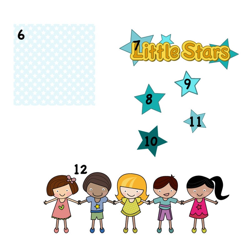 Little Stars Digital Clipart Clip Art for Commercial and Personal Use ...