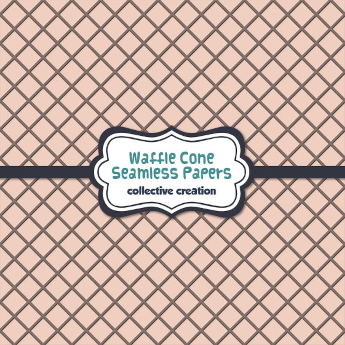 Waffle Cone Seamless Digital Paper Set Commercial and Personal Use - Etsy