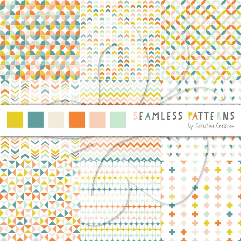 Roxy SEAMLESS Digital Paper Background Set Commercial and Personal Use ...