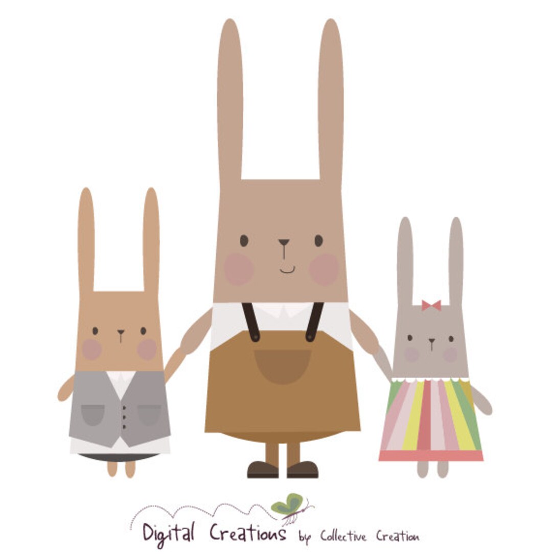Father's Day With Mr Rabbit Clip Art Set Personal and Commercial Use - Etsy