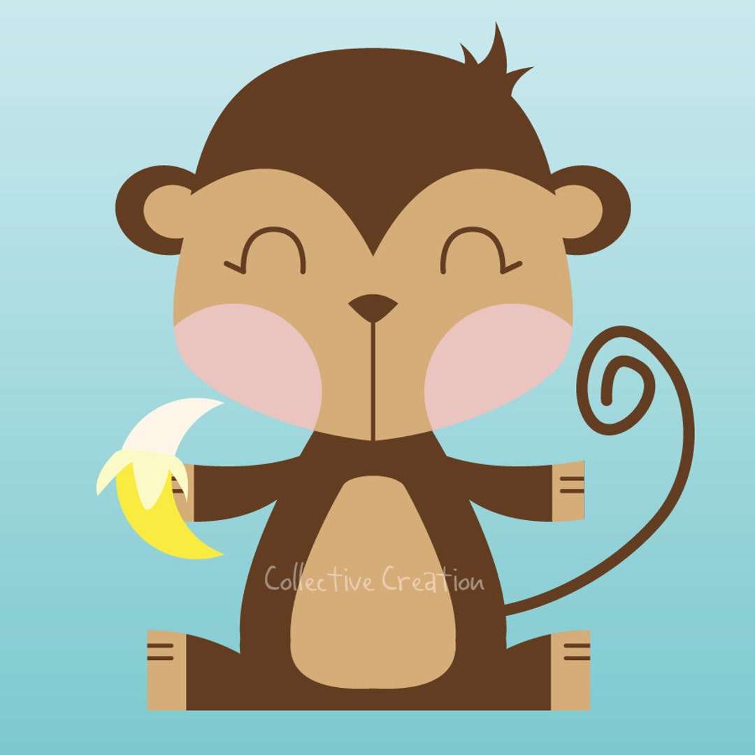 Cheeky Monkey Digital Clipart Personal and Commercial Use - Etsy