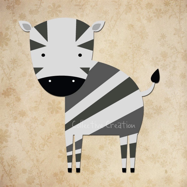 Safari Animal Digital Clip Art Set Lion, Giraffe, Elephant and Zebra - Etsy