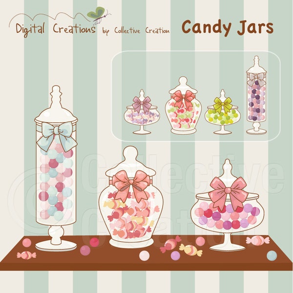 Candy Jar Clip Art - Etsy