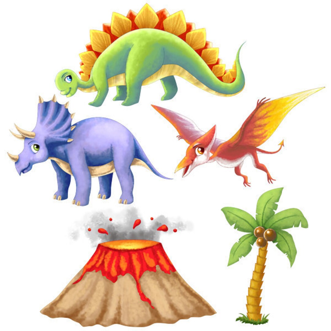 Dinosaur Digital Clipart Set Great for Scrapbooking, Cardmaking and ...
