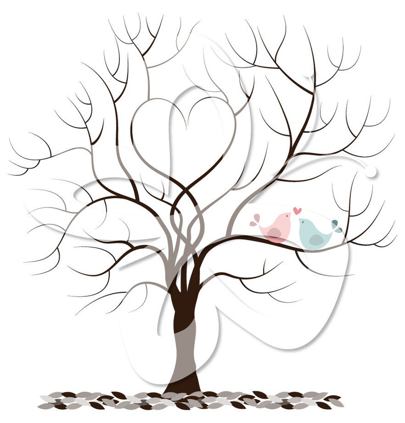 Love Fingerprint Tree Digital Clip Art Clipart Set Personal and ...