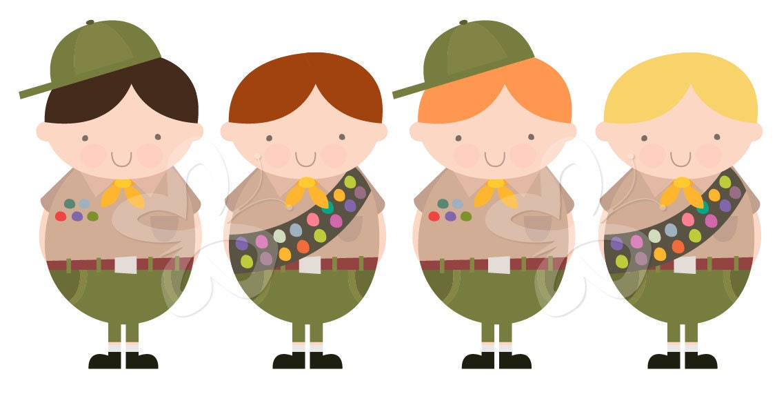 Boy Scouts Clip Art Clipart Set Commercial and Personal Use - Etsy