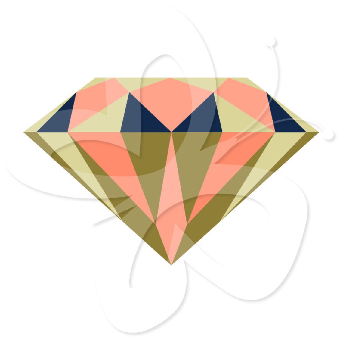 Diamond Geometric Clip Art Clipart Set Personal and - Etsy