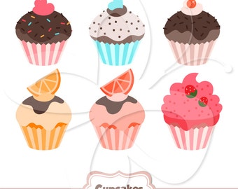 Fancy Cupcakes CLIP ART SET for Personal and Commercial - Etsy