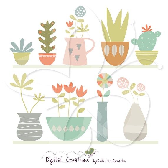 Succulent Container Clip Art