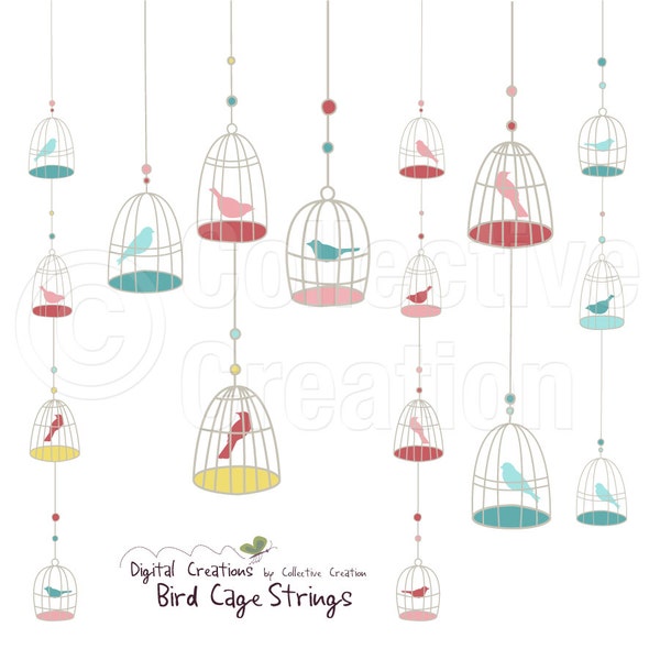 Bird Cage Clipart - Etsy