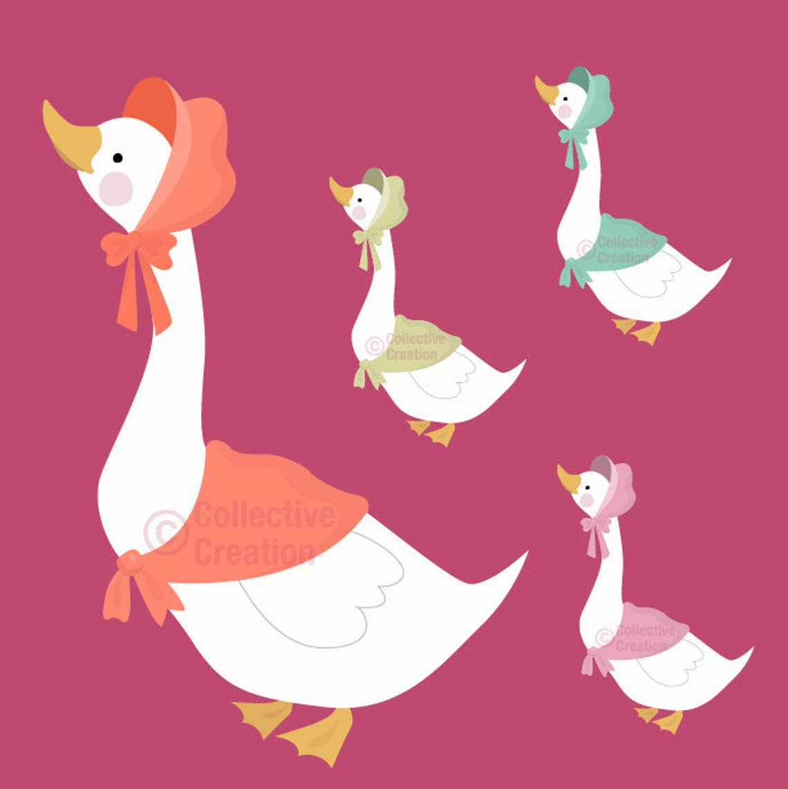 Mother Goose Digital Clip Art Clipart Set Personal and Commercial Use ...