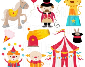 Circus Clipart Circus Clip Art, Lion, Elephants, Clowns, Lion Tamer ...
