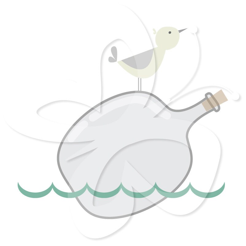 Message in a Bottle Clip Art Clipart Set Personal and Commercial Use - Etsy